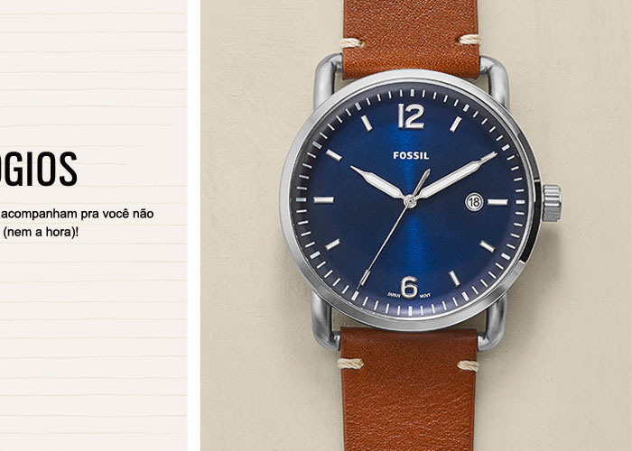 Fossil: Relógios Femininos e Masculinos, Bolsas, Carteiras e mais